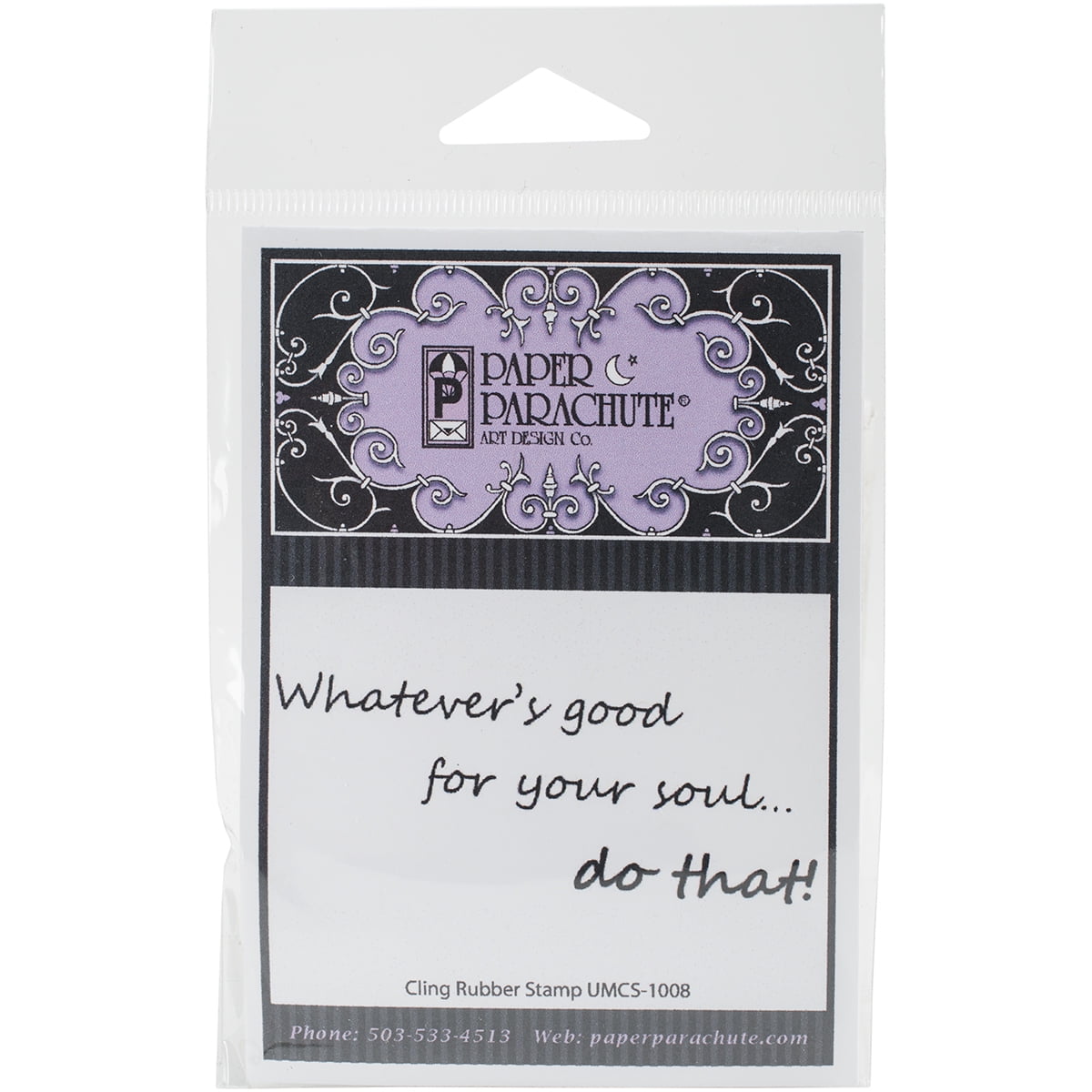 Paper Parachute Cling Rubber Stamps 3.5"x4.5"-Do That Phrase, Pk 3 ...