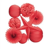 Paper Party Decorations Kit: Red, 8 pieces - Walmart.com