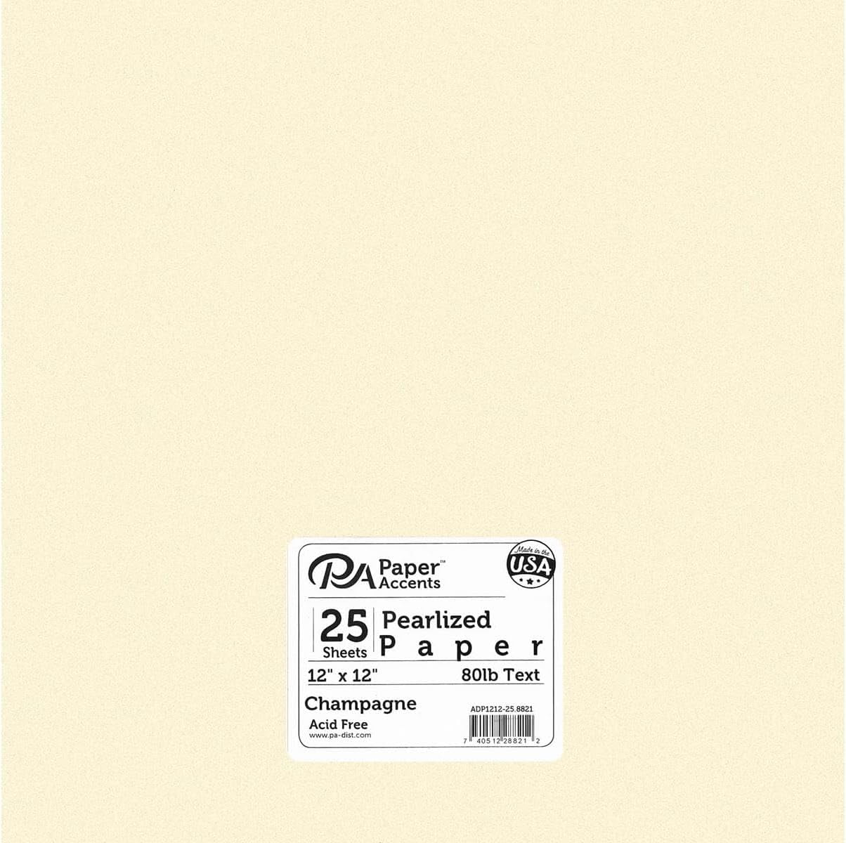 Paper Pearlized 12x12 80lb 25pcPk Champagne - Walmart.com