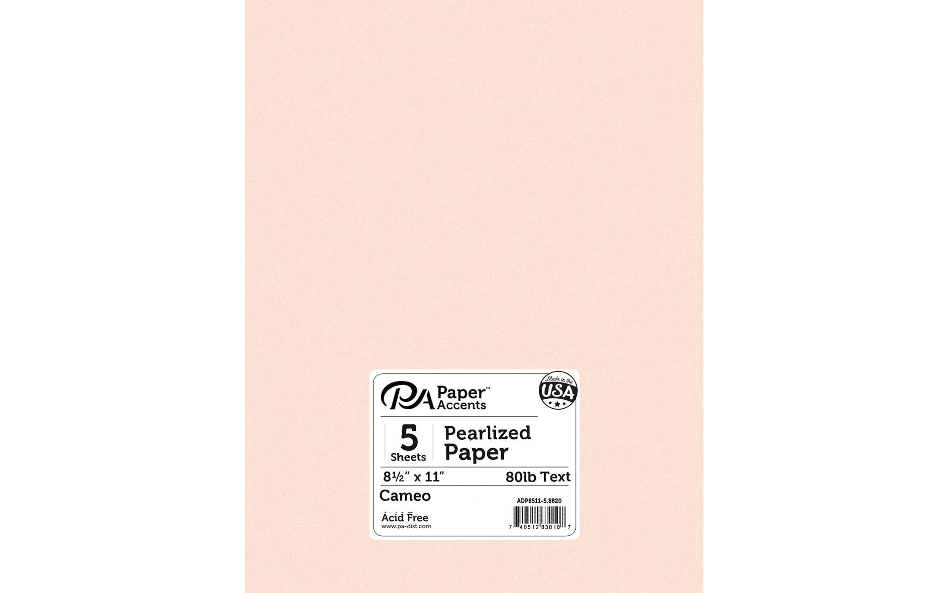 Paper Pearlized 8.5x11 80lb Cameo 5pc - Walmart.com