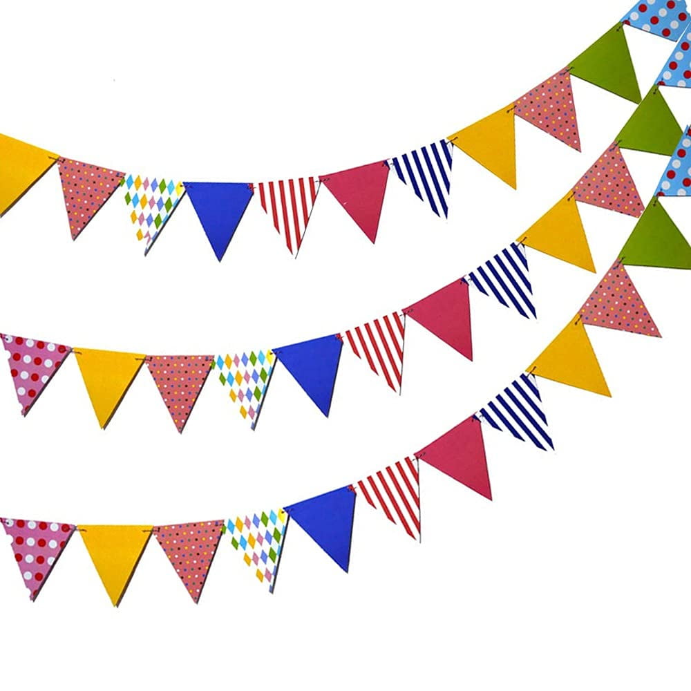 Paper Pennant Banners Bunting Flags For Kids Room, Play School ...