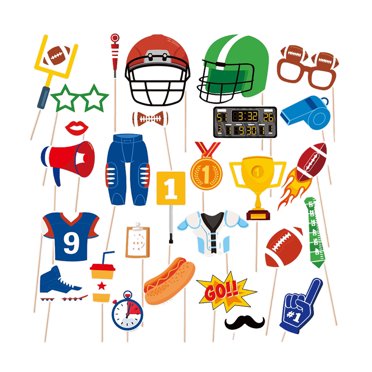 PMU Football Decorations - 10 Piece 4in Miniature Paper Football Cut ...