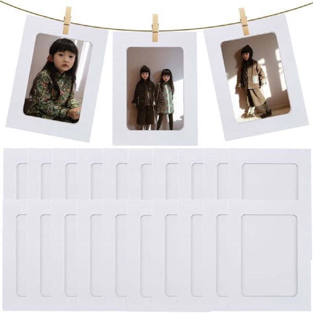 Paper Picture Frame Photo Banner 10 PCS White Paper Frames for ...