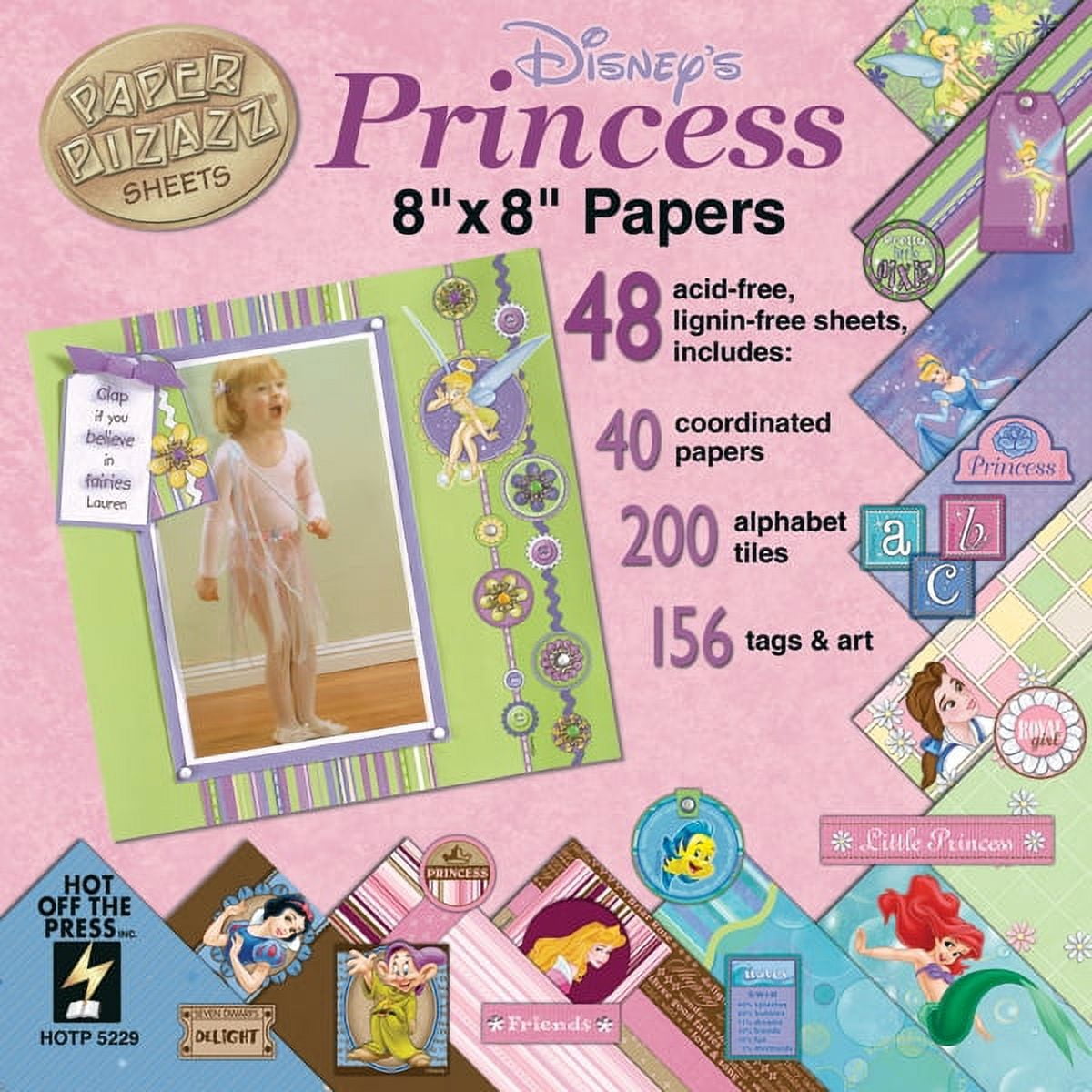 Paper Pizazz Paper & Accents 8"X8"-Princess - Walmart.com