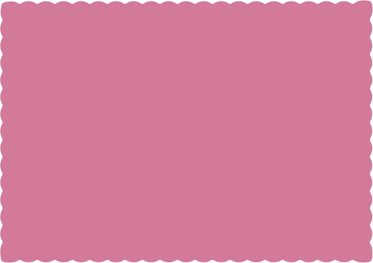 Paper Placemats - Disposable - Scalloped Edge (50, Pink) - Walmart.com