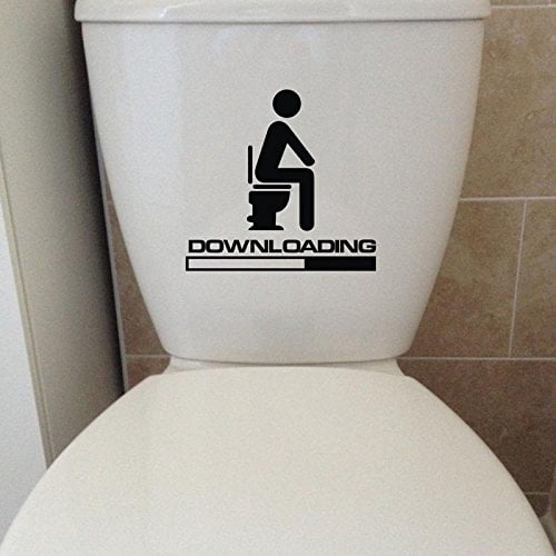 Paper Plane Design Downloading Decal Funny Bathroom Cute Toilet Seat ...