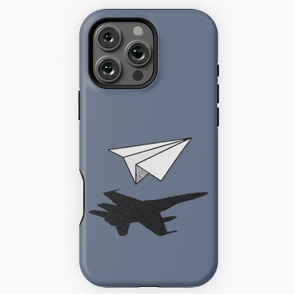 Paper Plane Minimal Flight Art Protective and Compatible iPhone 11-17 ...