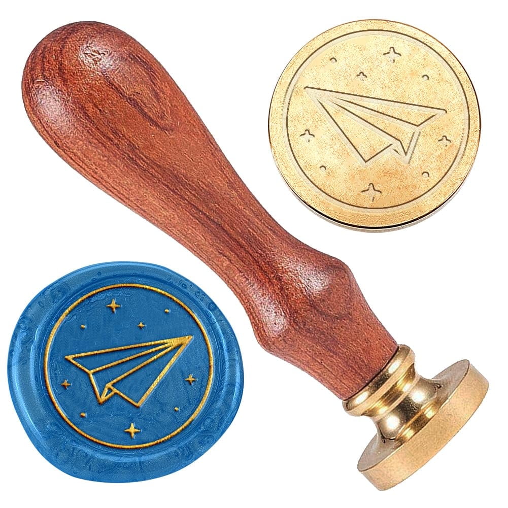 Paper Plane Wax Seal Stamp Embossed Stamp Sealing Vintage Elegant ...