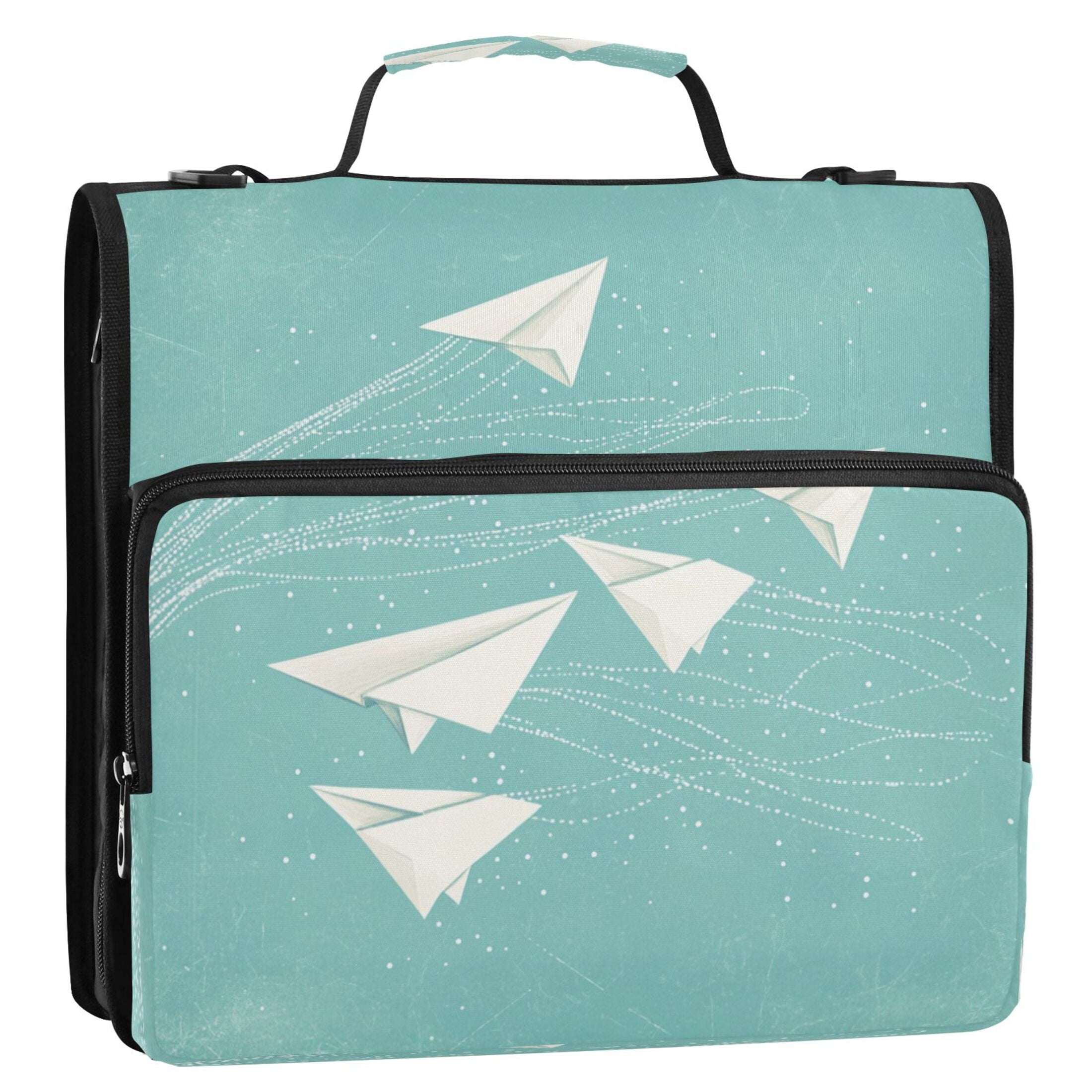 Paper Planes Stripes Lines Zipper Binder Bag 3 Ring Binder Bag,Large ...