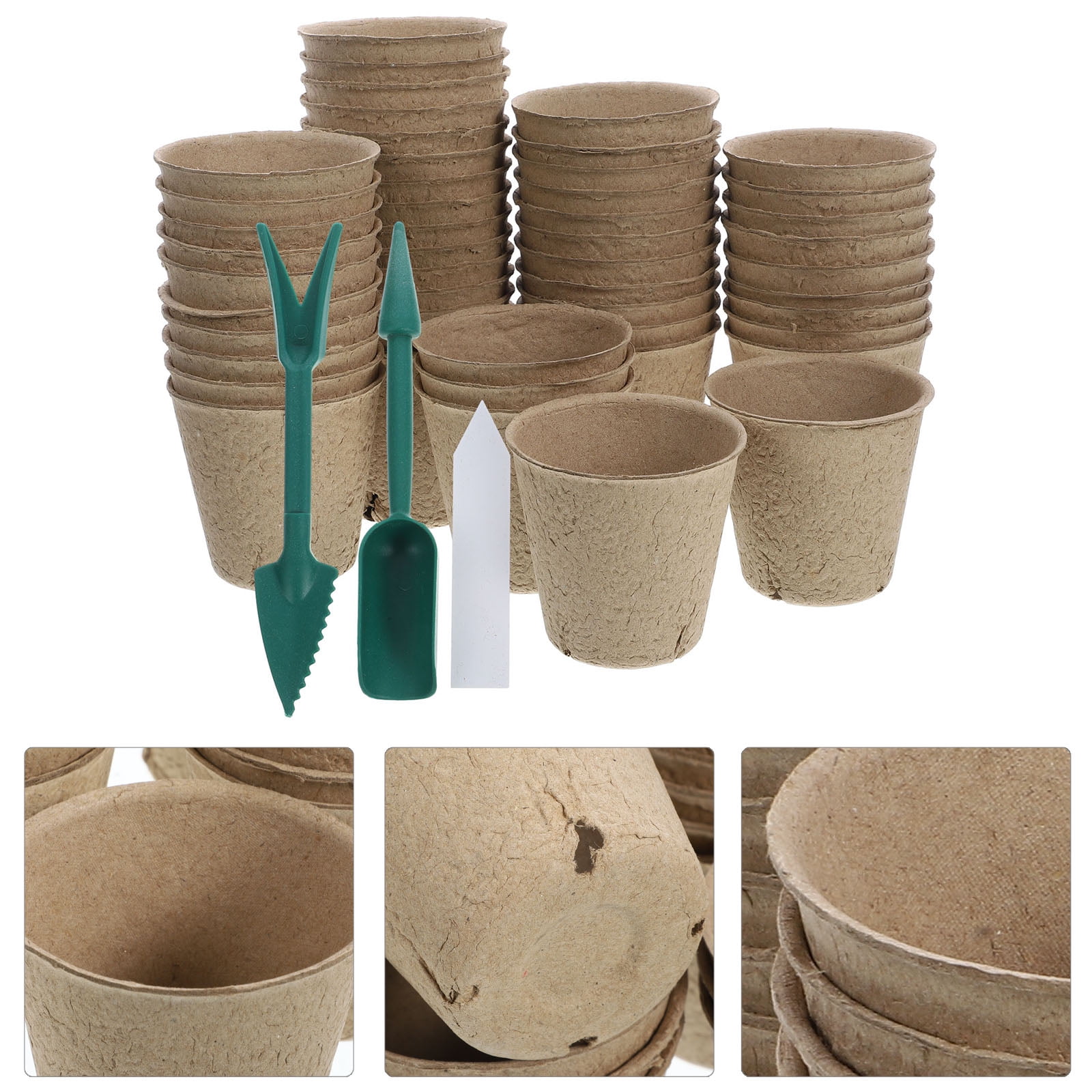 Paper Plant Pots with Drainage Holes for Indoor Use Lightweight Durable ...