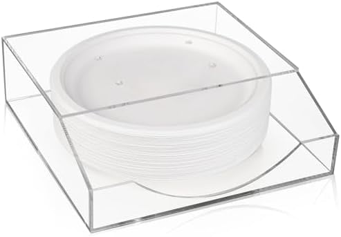 Paper Plate Dispenser, 8/9/10 Inch Wall Mounted Acrylic Paper Plate ...