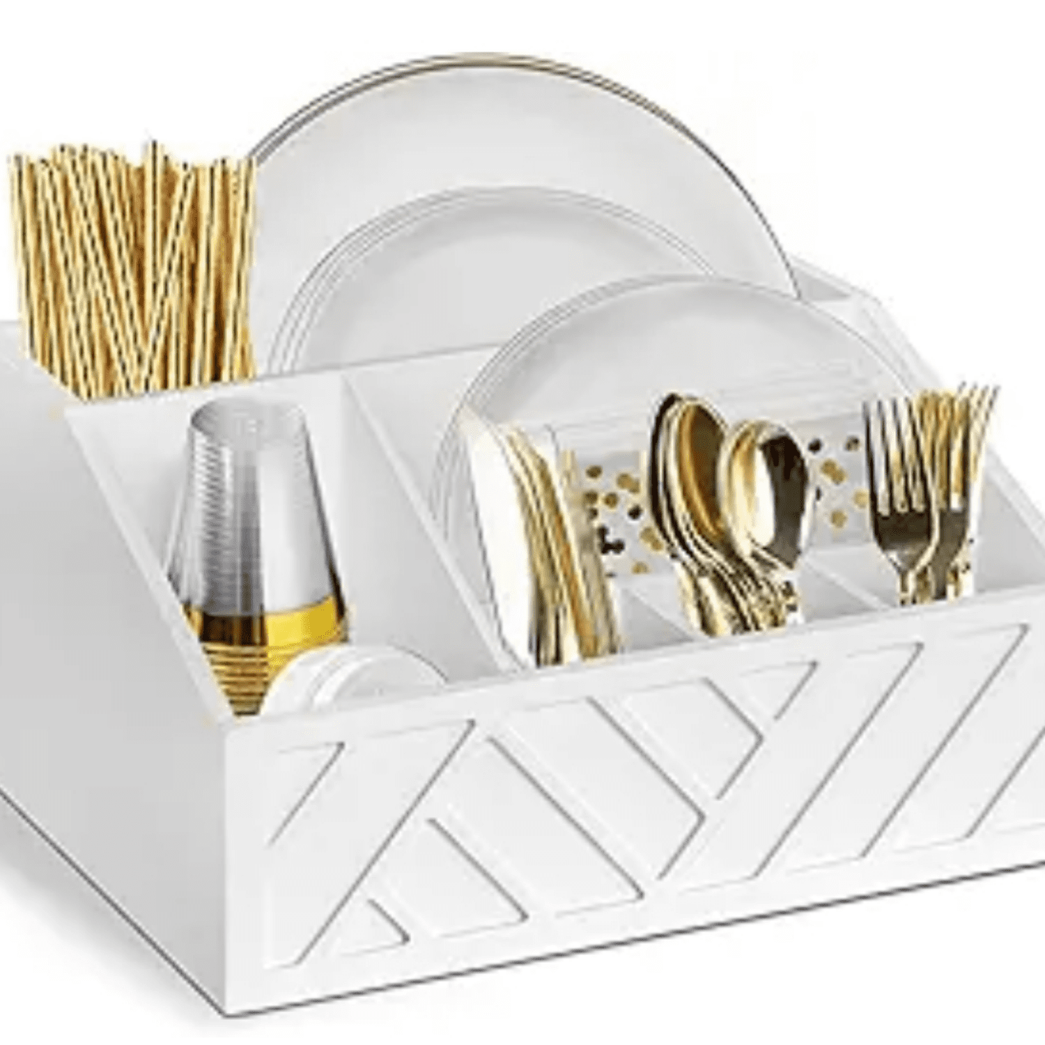 Paper Plate Dispenser, Paper Plate Holder for Kitchen Counter, Wood ...