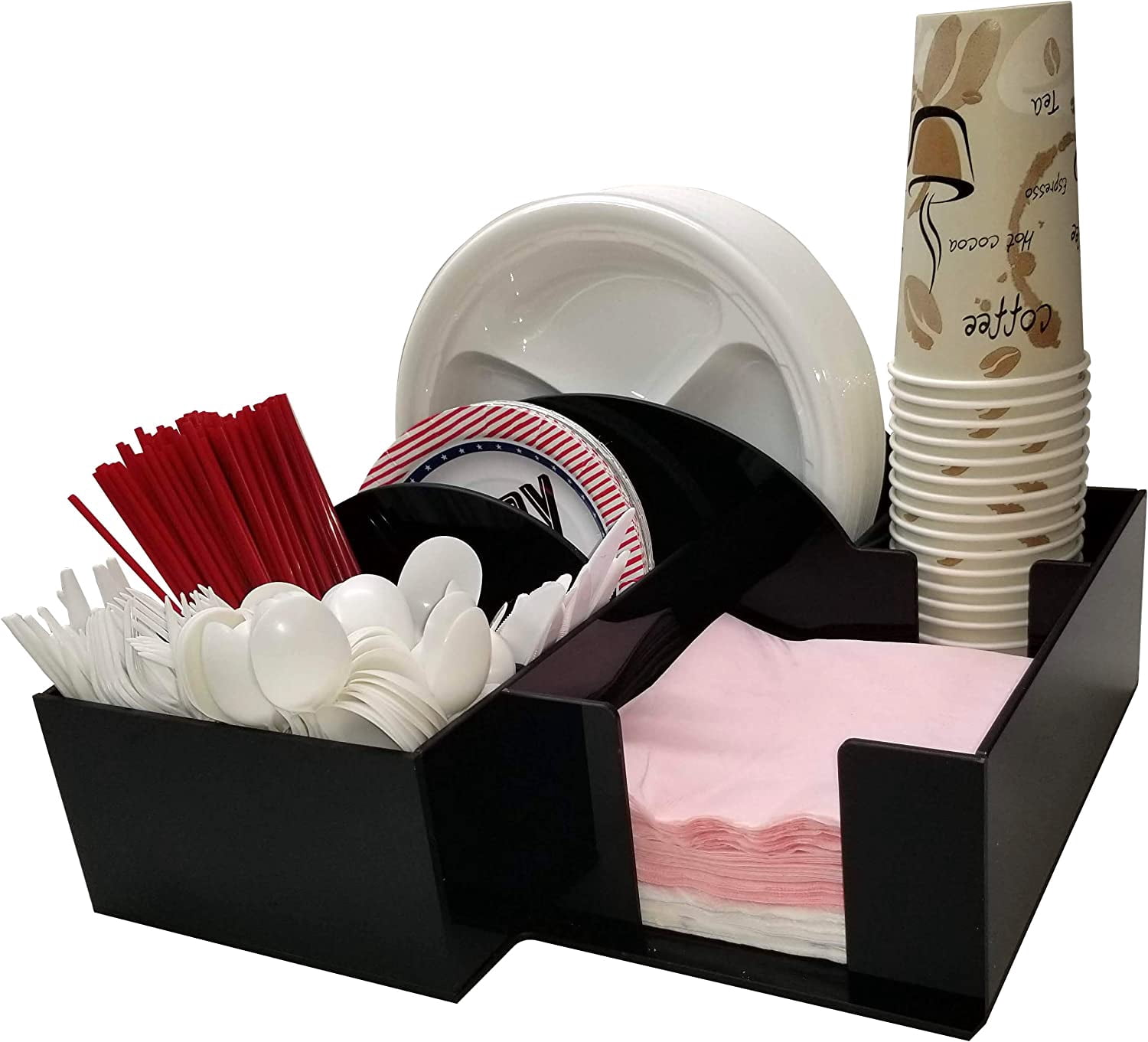 Paper Plate Dispenser and Appetizers Plate, Bowl or Napkin barbecue ...