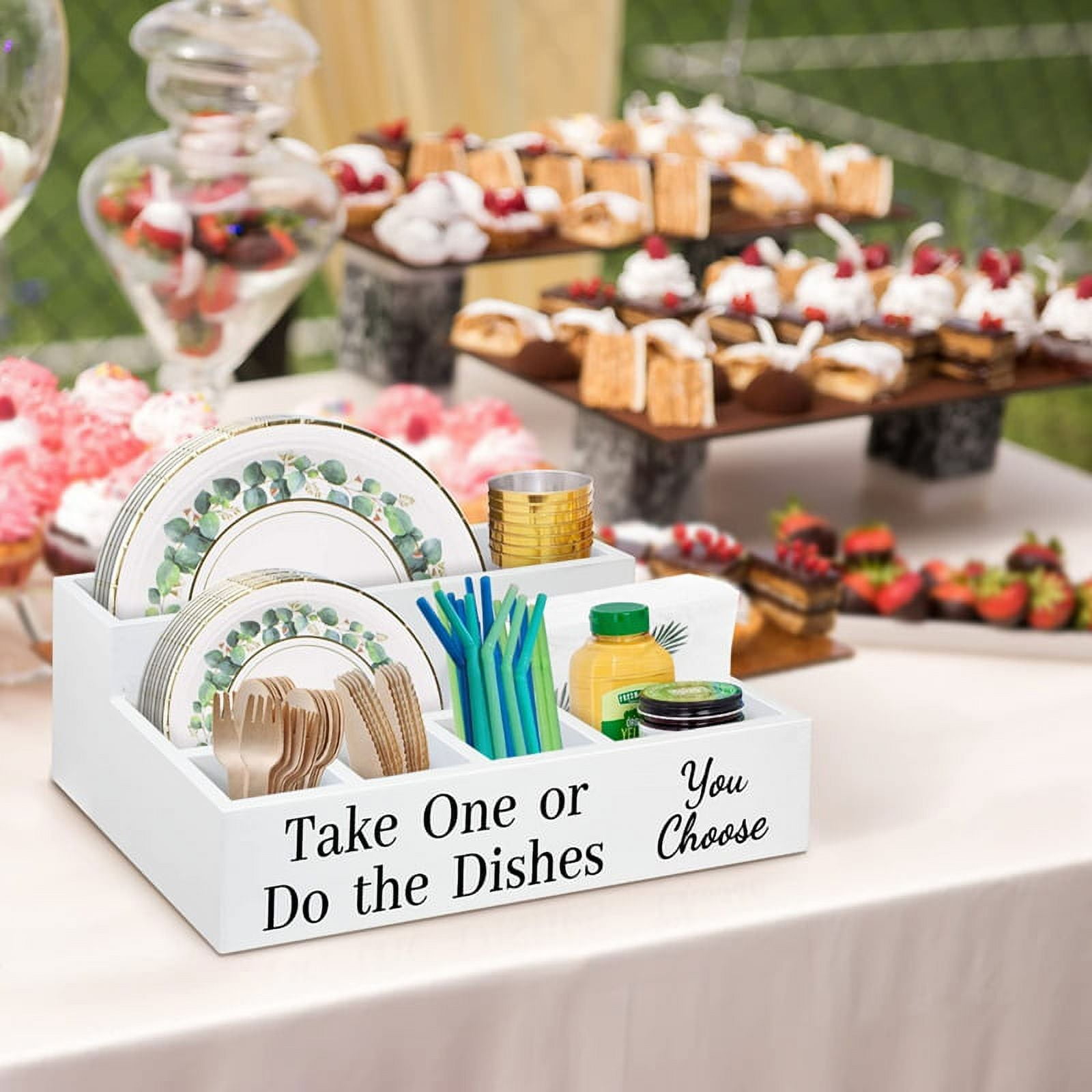Paper Plate Holders for Kitchen Counter, Disposable Coffee Cup ...