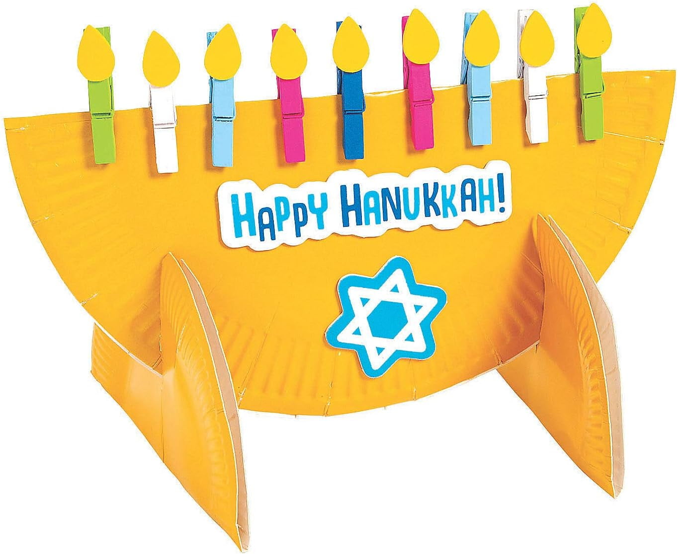 Paper Plate Menorah Craft Kit - Makes 6 - Hanukkah Crafts for Kids and ...