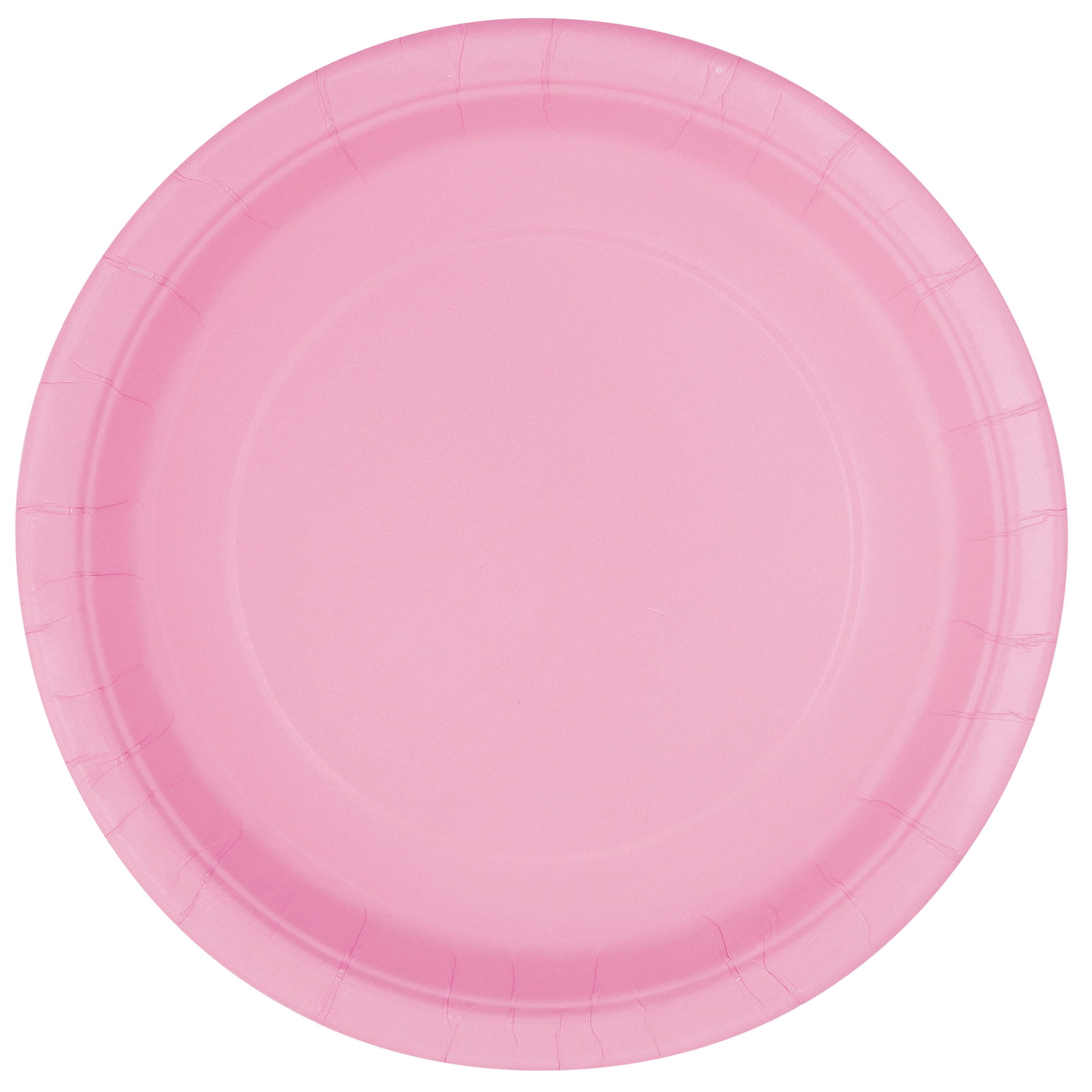 Unique Industries Colored Dessert Circle Solid 7" Light Pink Paper ...