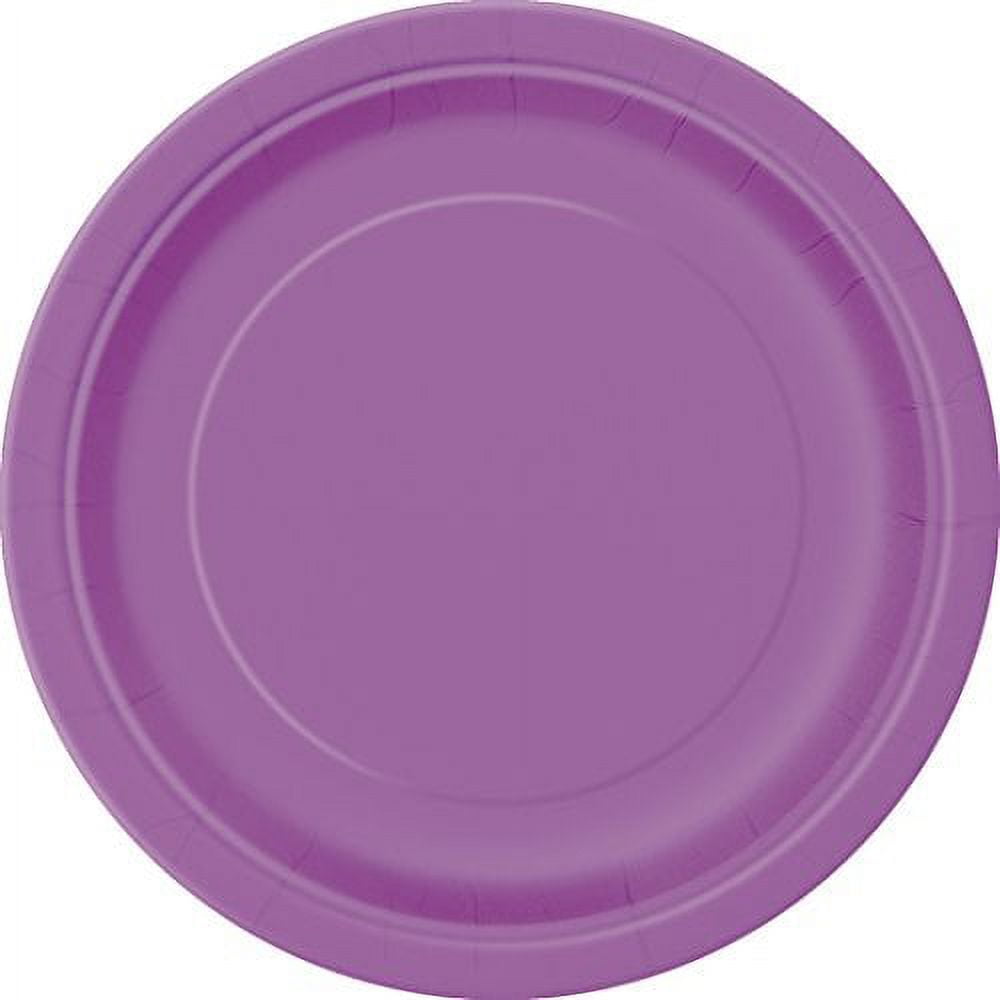 Paper Plates, 7 in, Purple, 20ct - Walmart.com