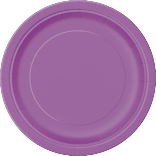 Paper Plates, 7 in, Purple, 20ct - Walmart.com