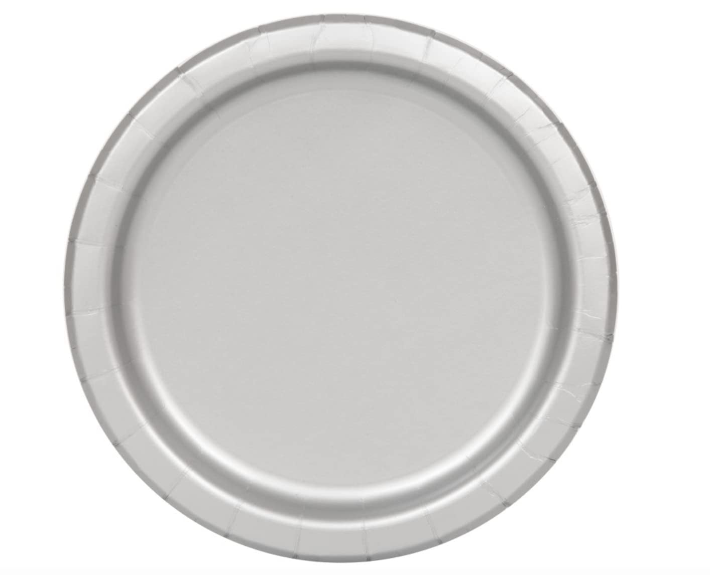 Paper Plates, 7 in, Silver, 20ct - Walmart.com