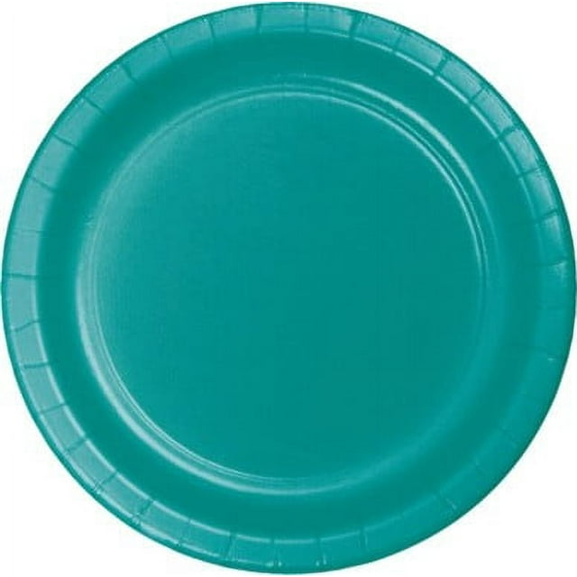 Paper Plates, 7 in, Teal, 20ct - Walmart.com