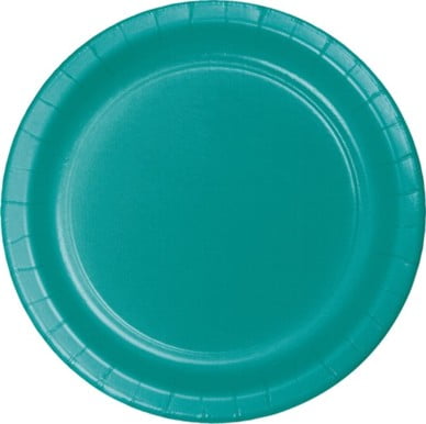 Paper Plates, 7 in, Teal, 20ct - Walmart.com