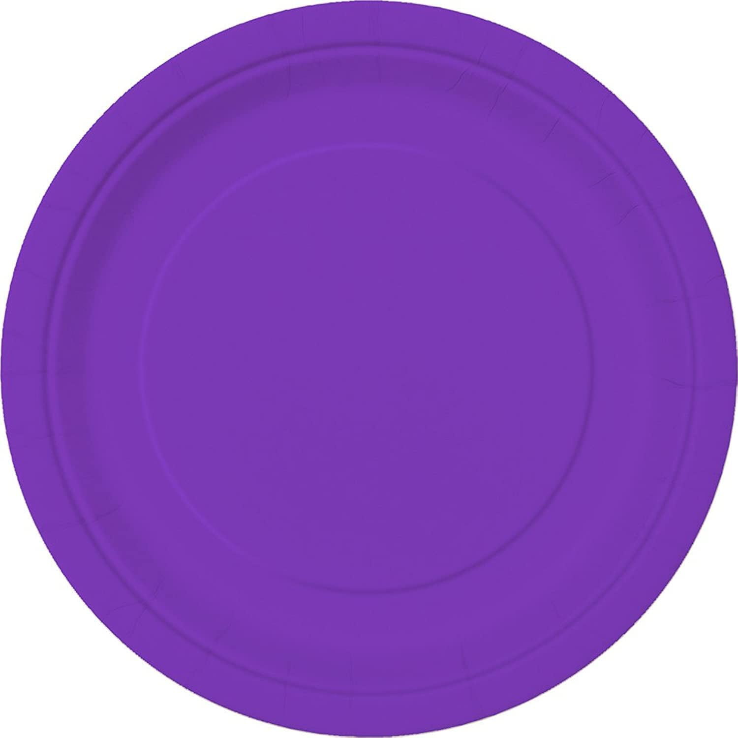Paper Plates, 9 in, Neon Purple, 16ct - Walmart.com