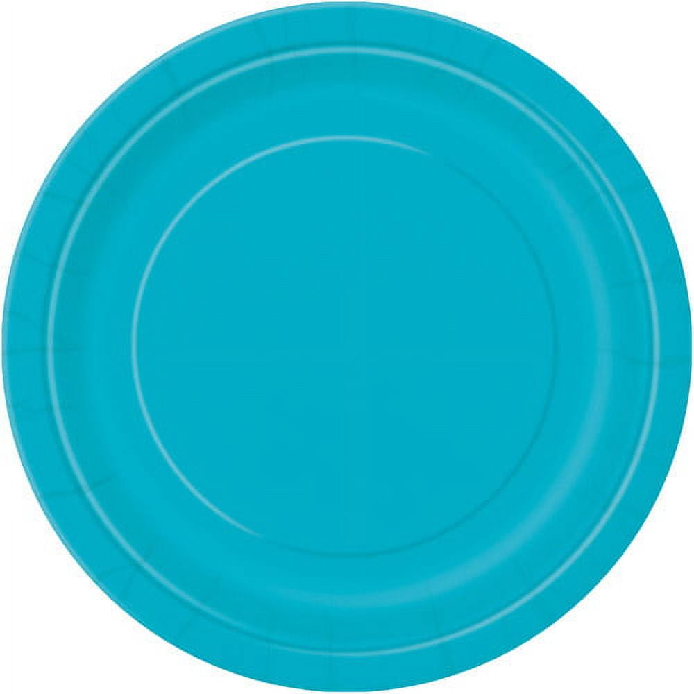 Paper Plates, 9 in, Teal, 16ct - Walmart.com