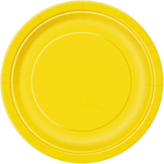 Paper Plates, 9 in, Yellow, 16ct - Walmart.com