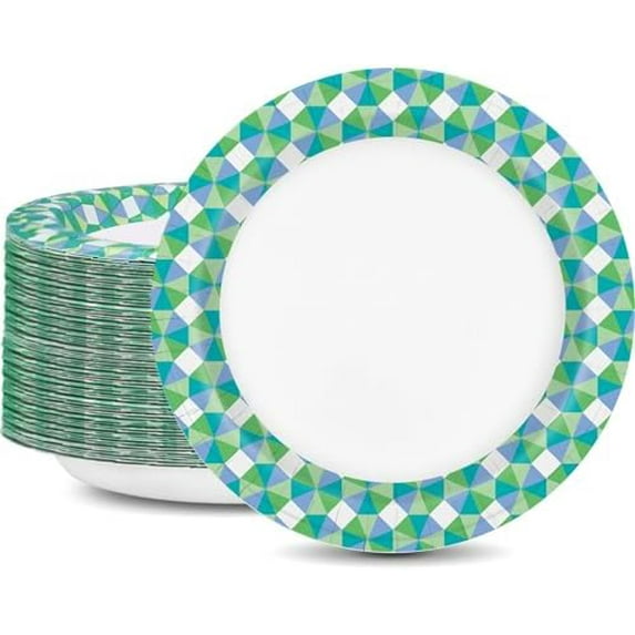Paper Plates Bulk, 10 Inch Large Paper Plates, 100pcs Disposable Paper ...