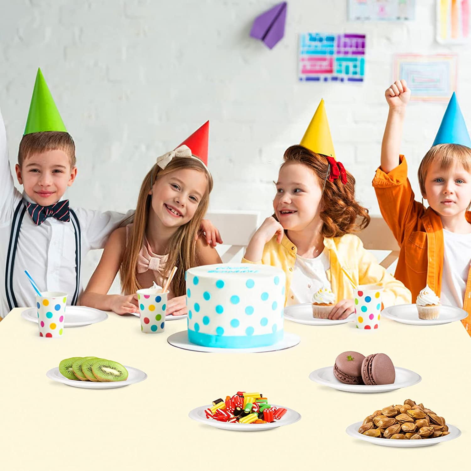 Paper Plates Bulk 500 Pack - 7 Inch Small White Plates, 100% ...