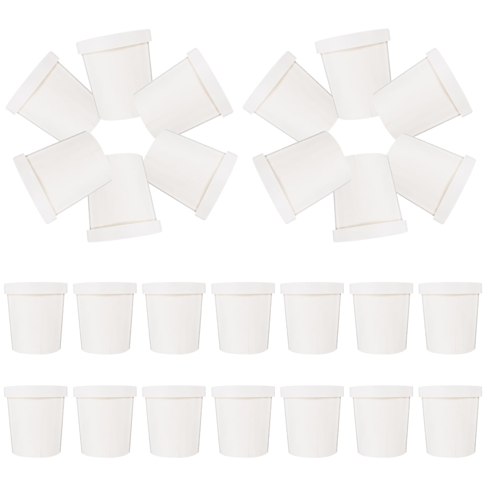 Paper Porridge Cup Yogurt Cups with Lids Disposable Food Containers ...