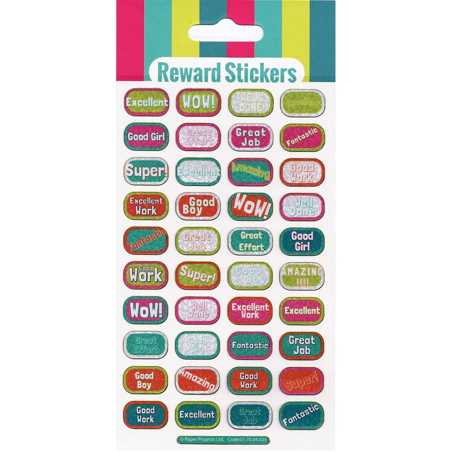 Paper Projects Reusable Captions Reward Stickers - Walmart.com