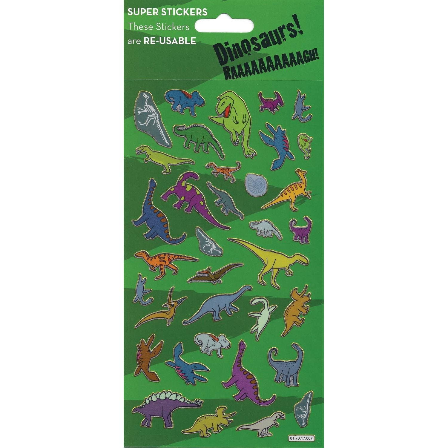 Paper Projects Reusable Foil Dinosaurs Stickers - Walmart.com
