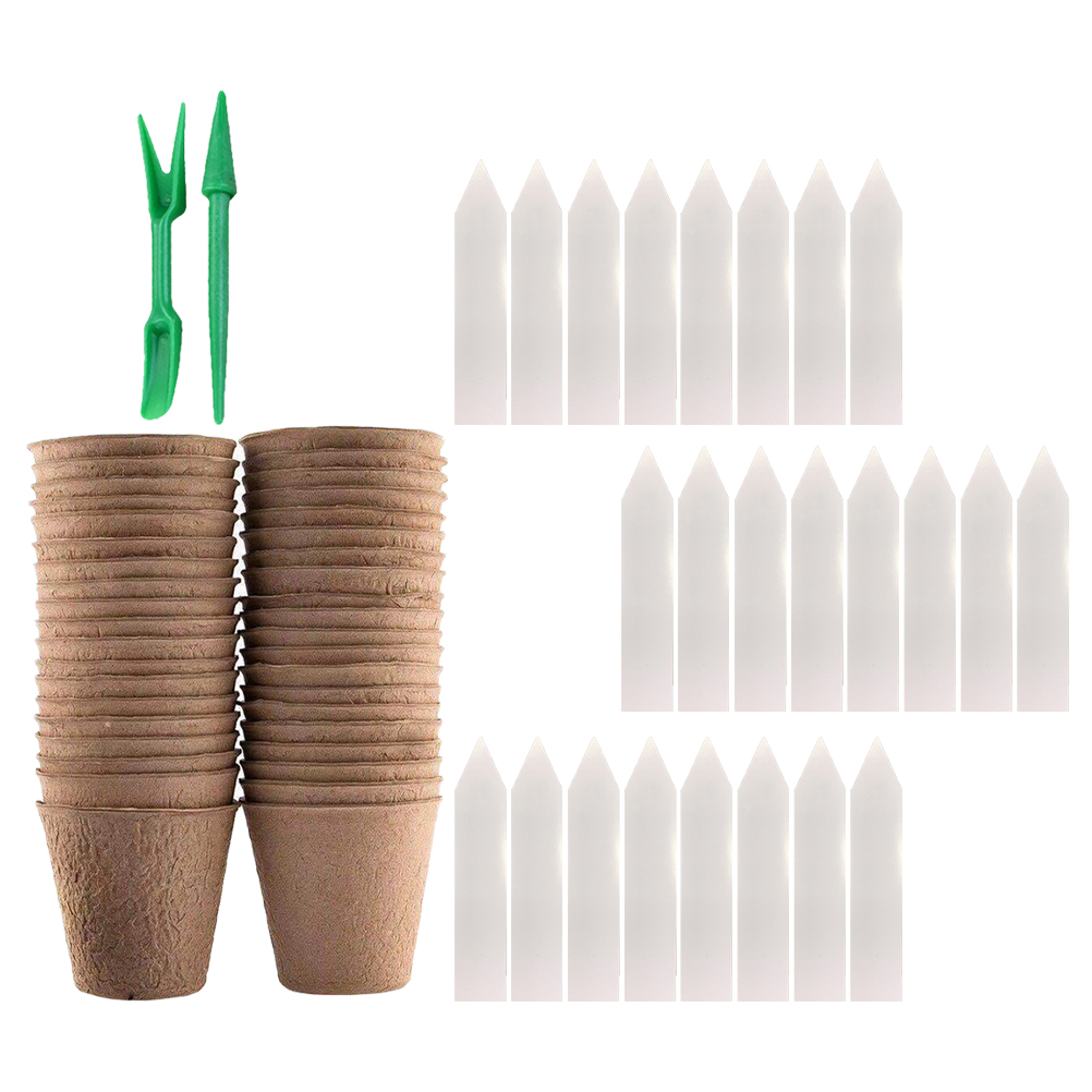 Paper Pulp Cup Starter Tray Round Starting Cup Nursery Pot Germination ...