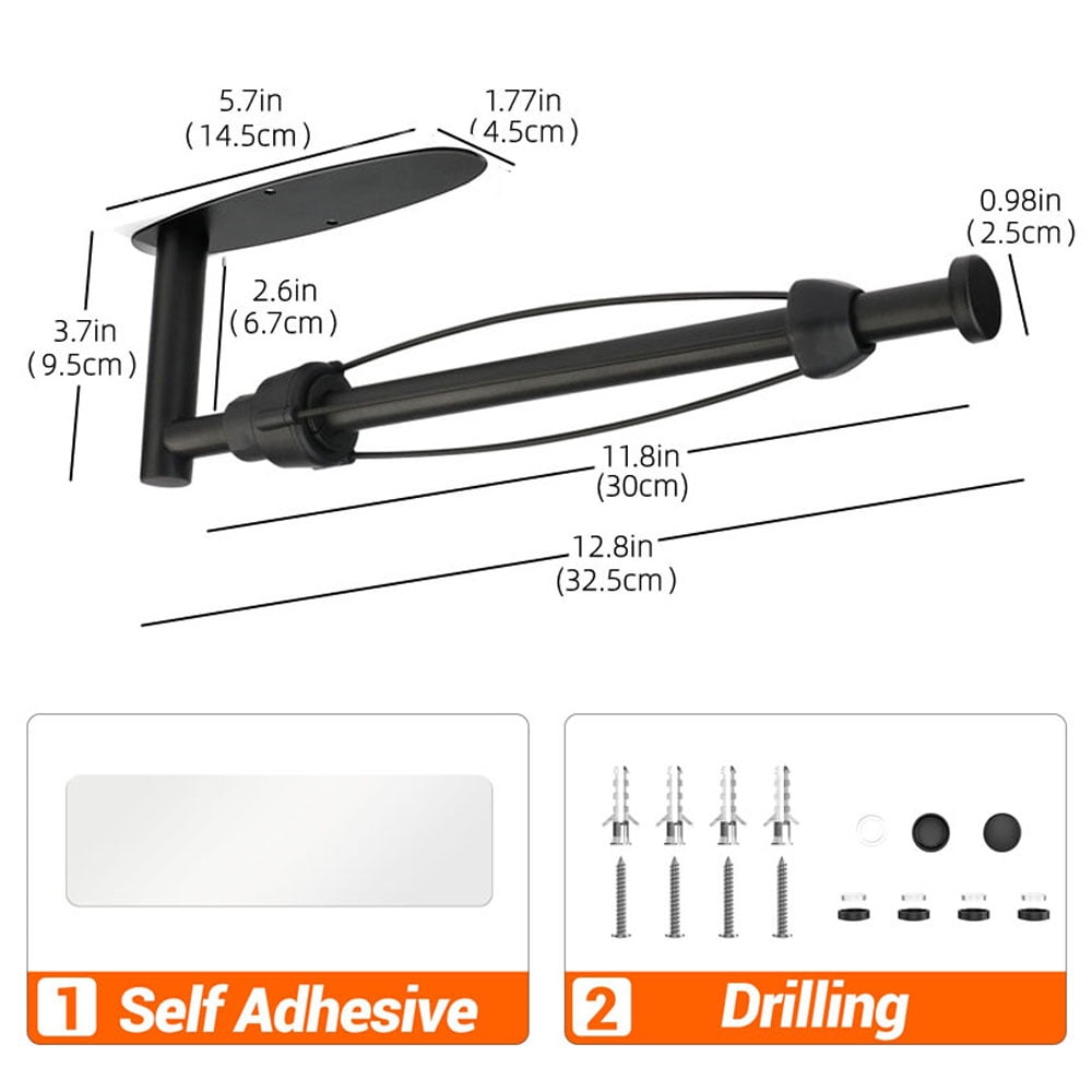 Paper Roll Holder with Damping Effect Wall Mount Under Cabinet Paper ...