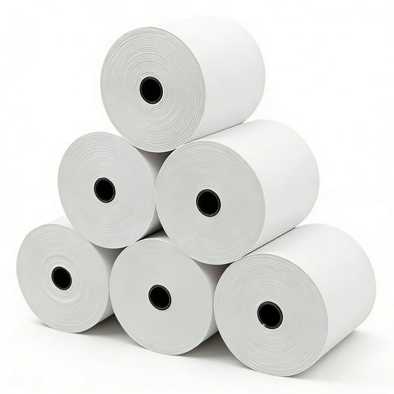 3.14"x 190.28' Thermal Paper Rolls, 6 Rolls Large capacity Thermal ...