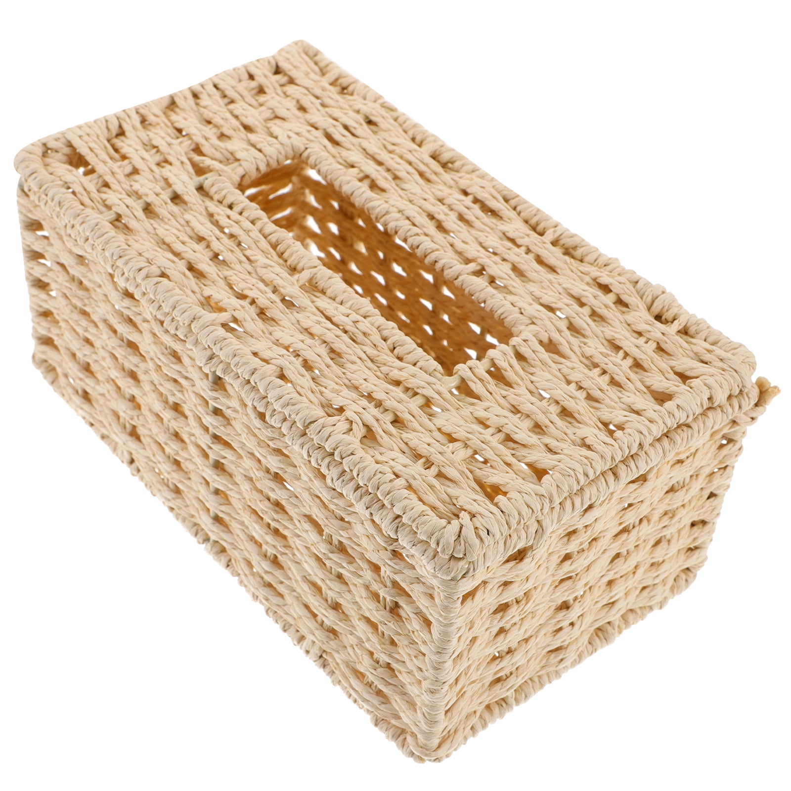 Paper Rope Woven Tissue Box Decorative Tissue Container Paper Tissue ...