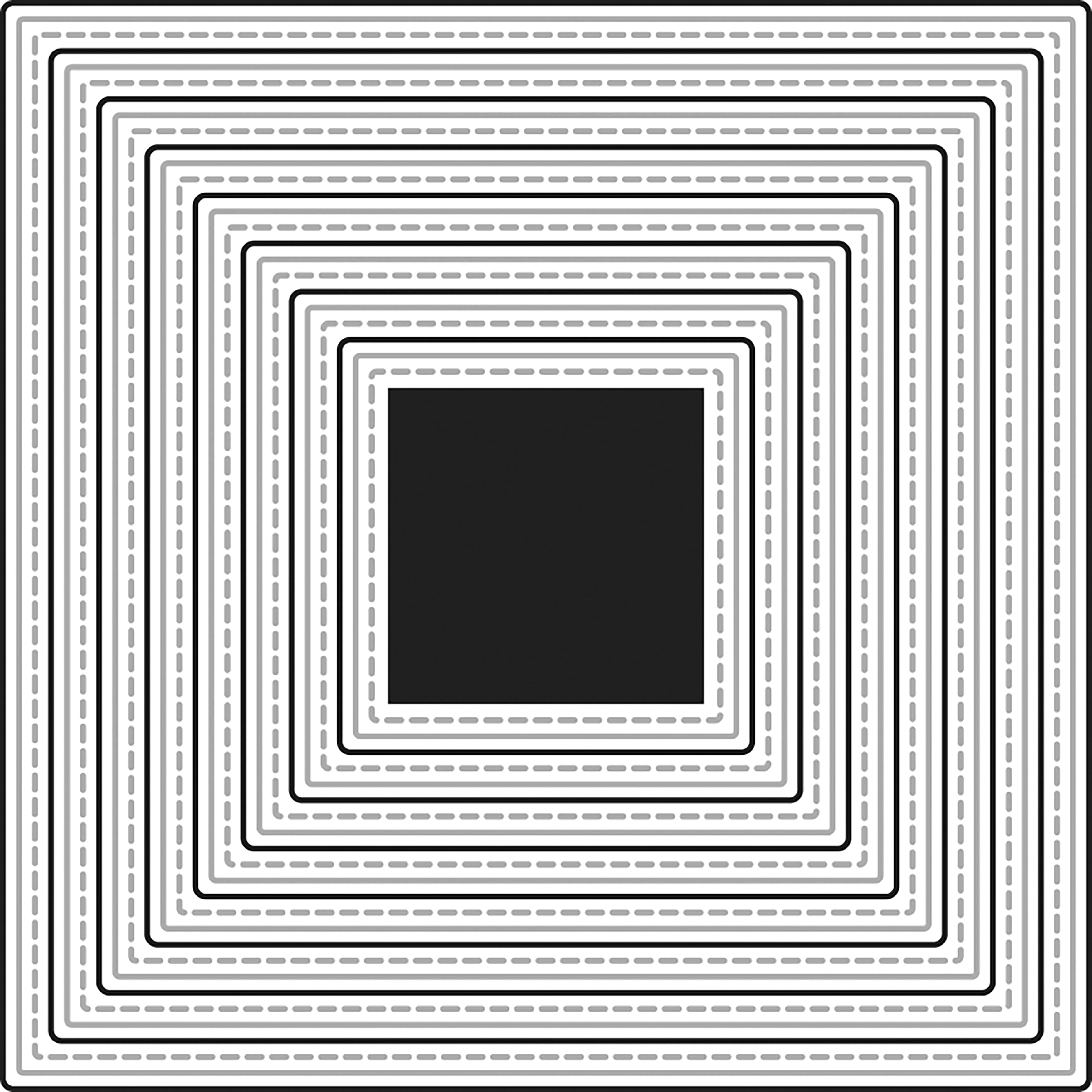 Paper Rose Dies-Stiched Squares - Walmart.com