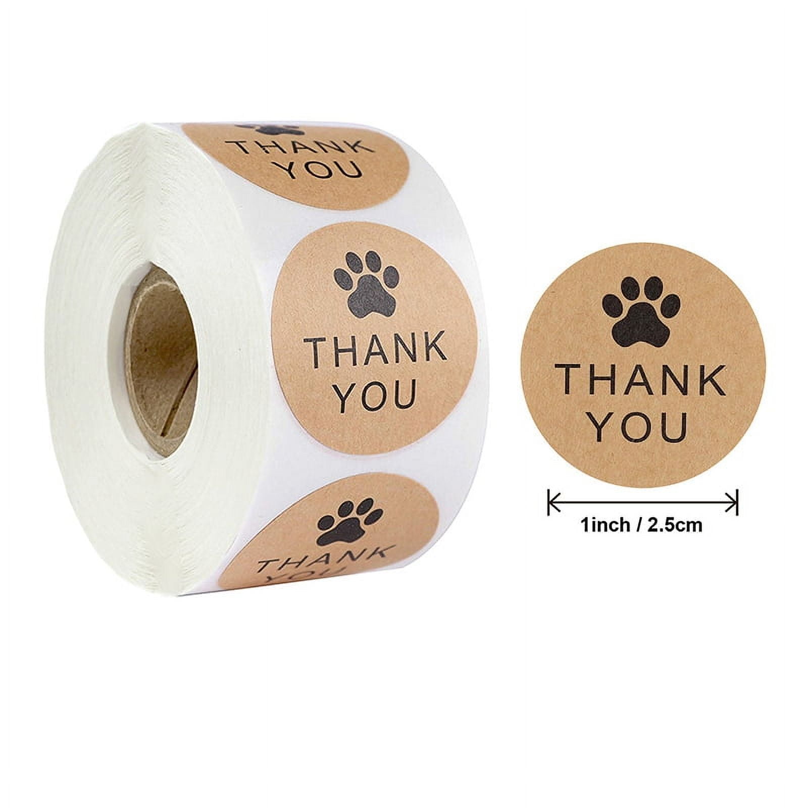 Paper Round Shape with Thank You Stickers Adhesive Roll Sticker Labels ...