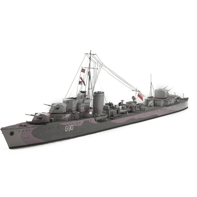 DIY Destroyer Paper Model Set for Military Nautical Collectors for ...