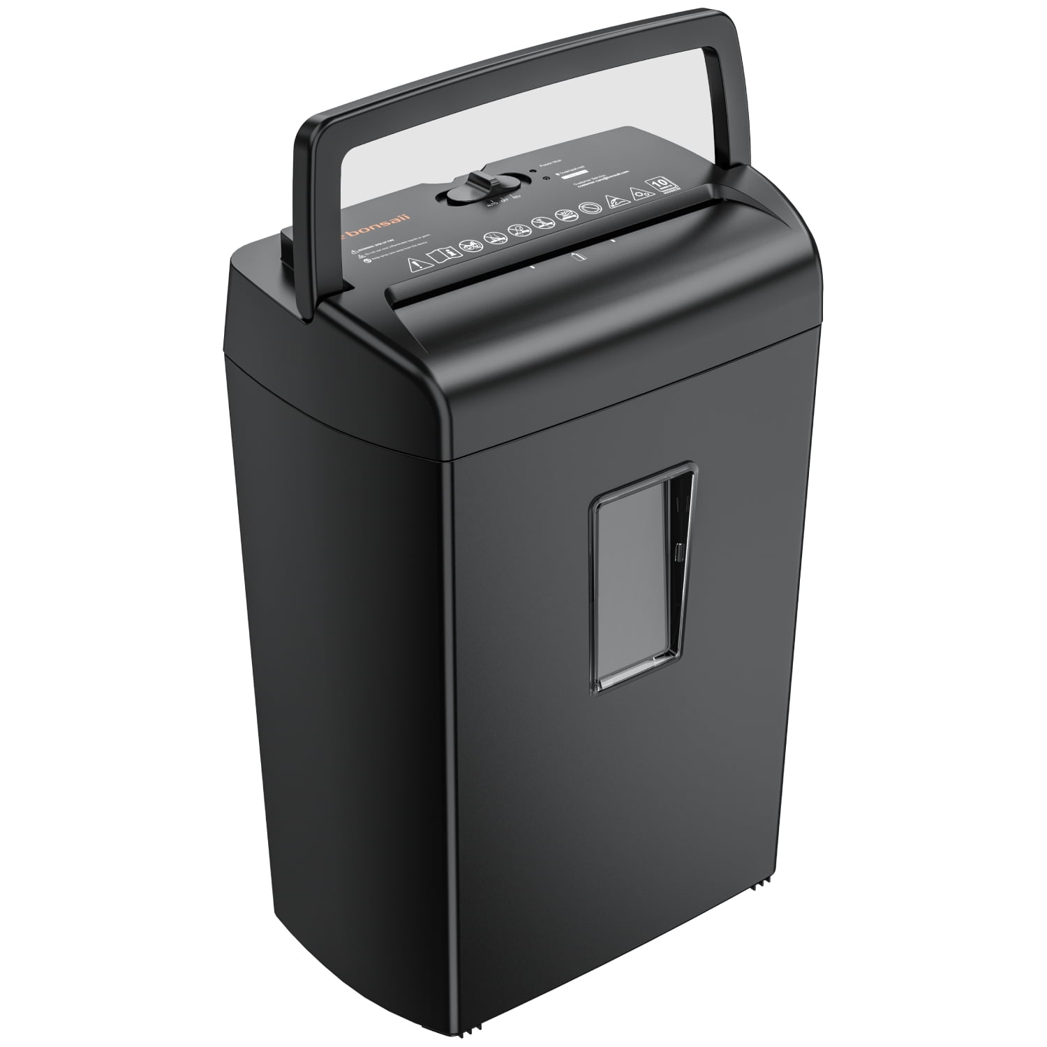 Paper Shredder 10-Sheet Cross Cut Shredder with 5.3 Gallons Wastebasket ...