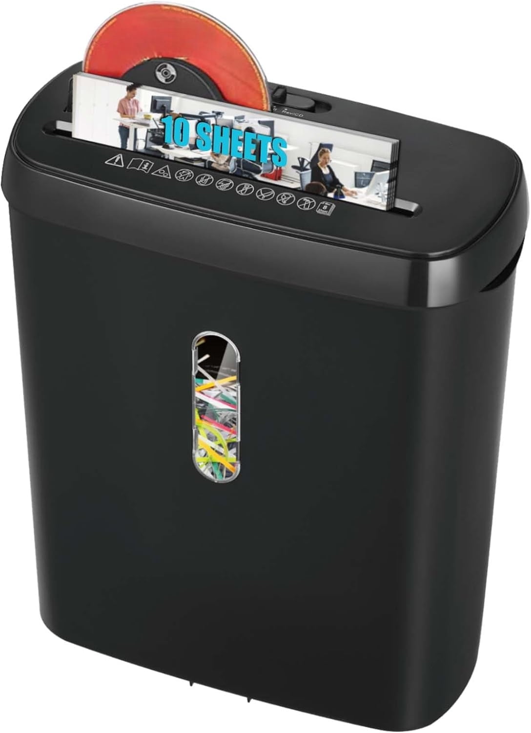 Paper Shredder - 10-Sheet Cross Cut with 3.43-Gallon Basket for Home ...