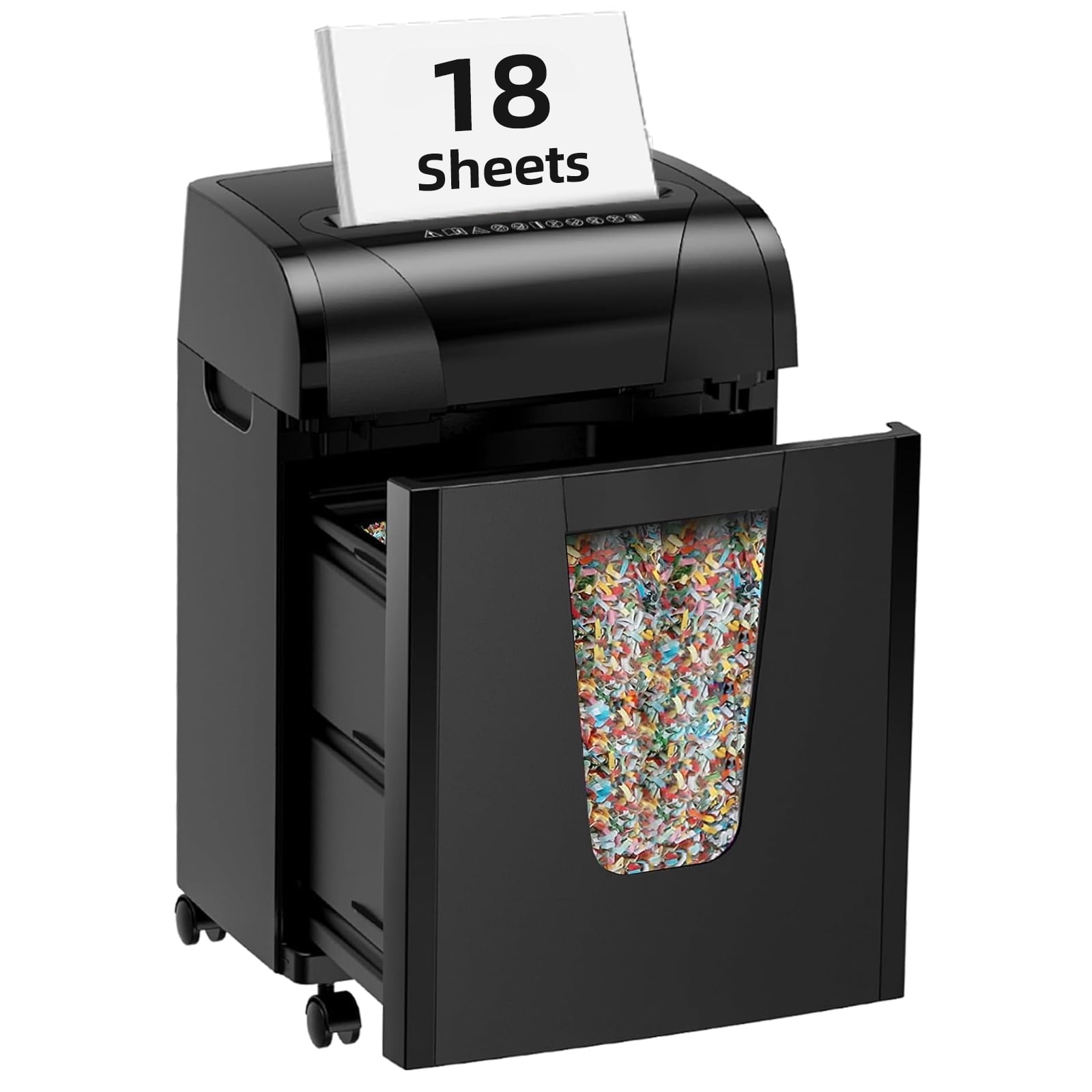 Paper Shredder, 18-Sheet Cross Cut Level P-4, Shred Paper/Credit Card ...
