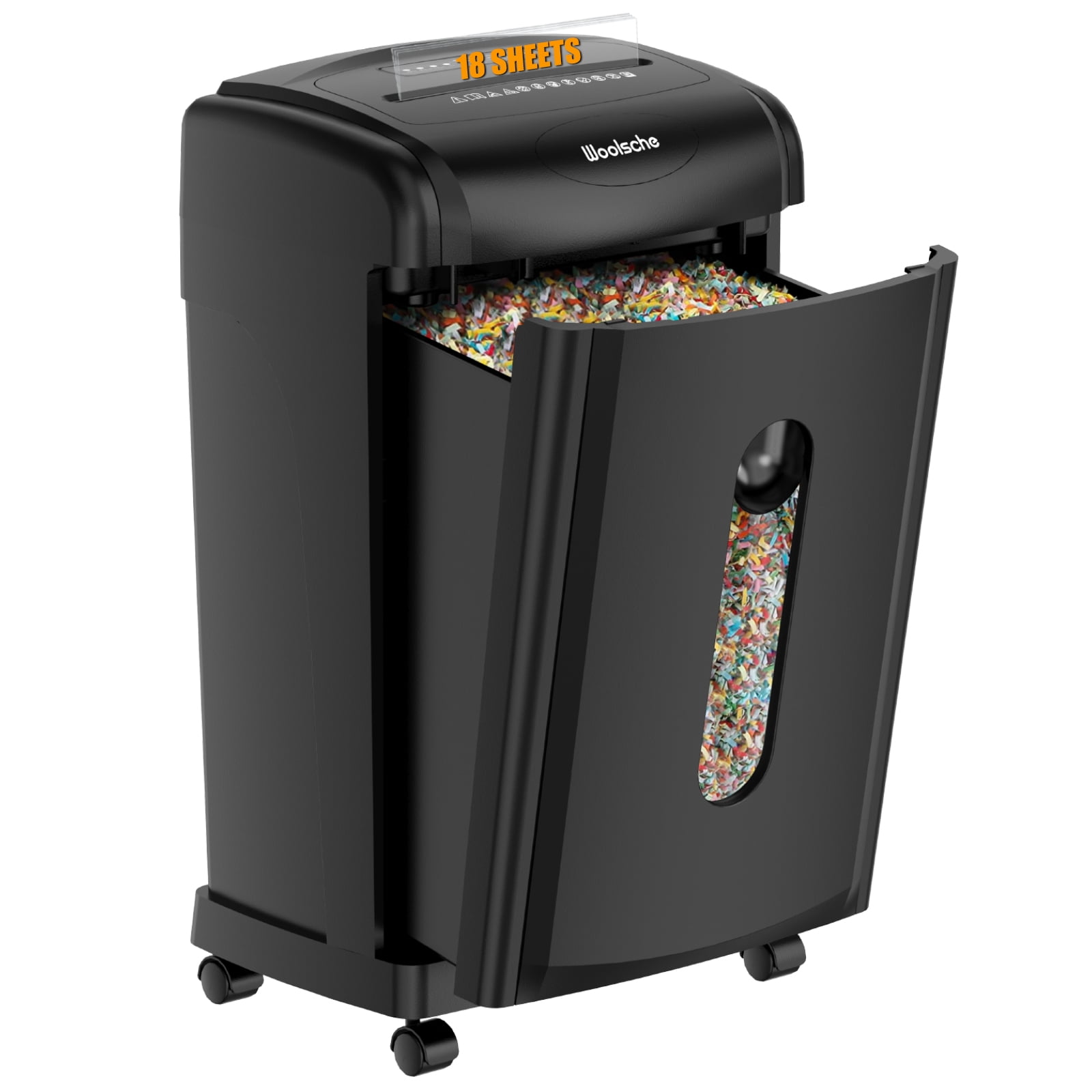 Paper Shredder 18-Sheet Cross Cut Shredder with 7.93-Gallon Pull Out ...