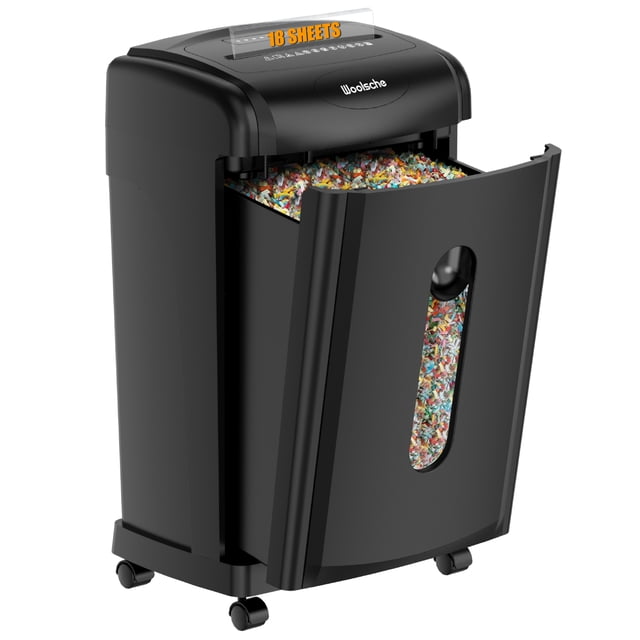 Paper Shredder 18-Sheet Cross Cut Shredder with 7.93-Gallon Pull Out ...