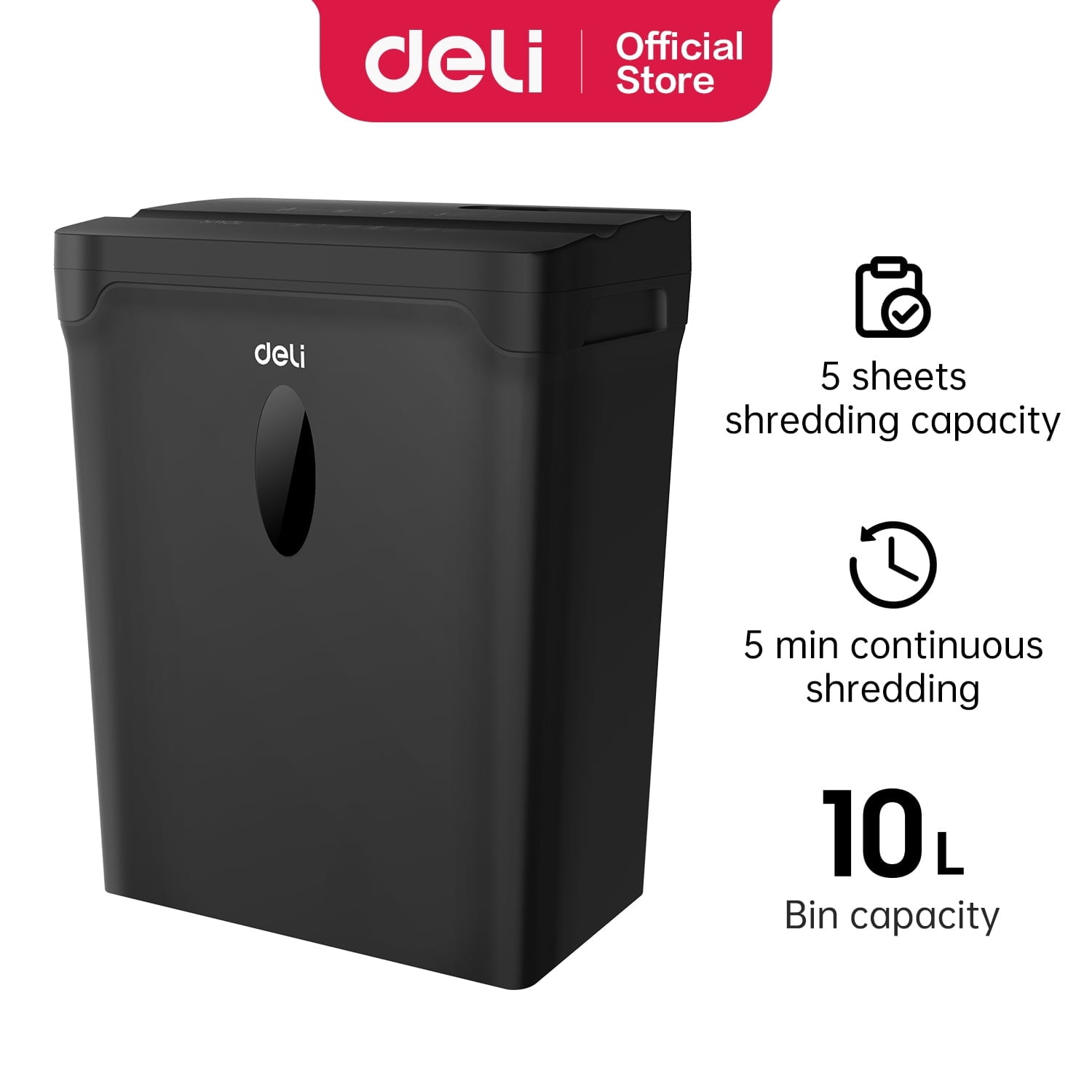 Paper Shredder 5-Sheet Cross Cut Shredder with 5.3 Gallons Wastebasket ...