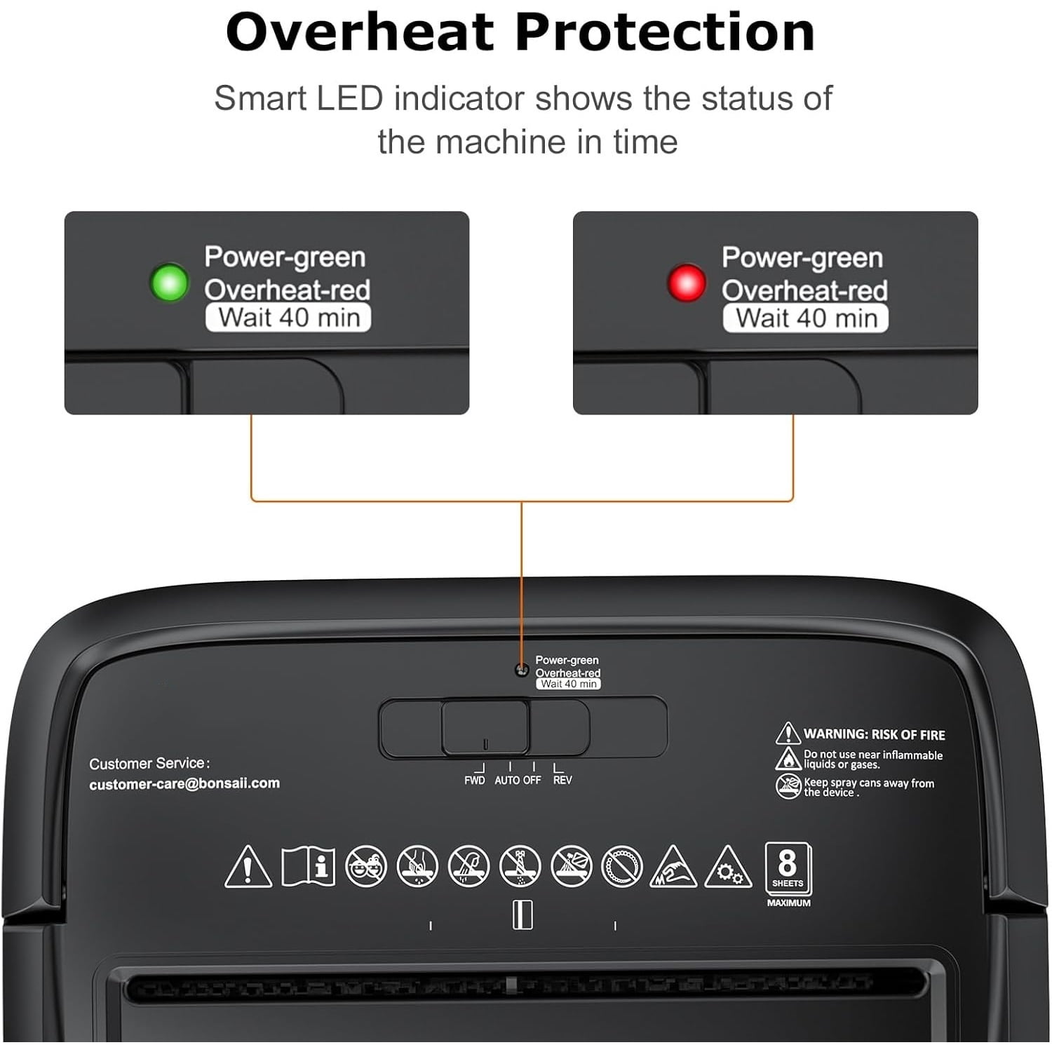Paper Shredder, 8-Sheet Crosscut Home Office Shredder with 4.2 Gallon ...