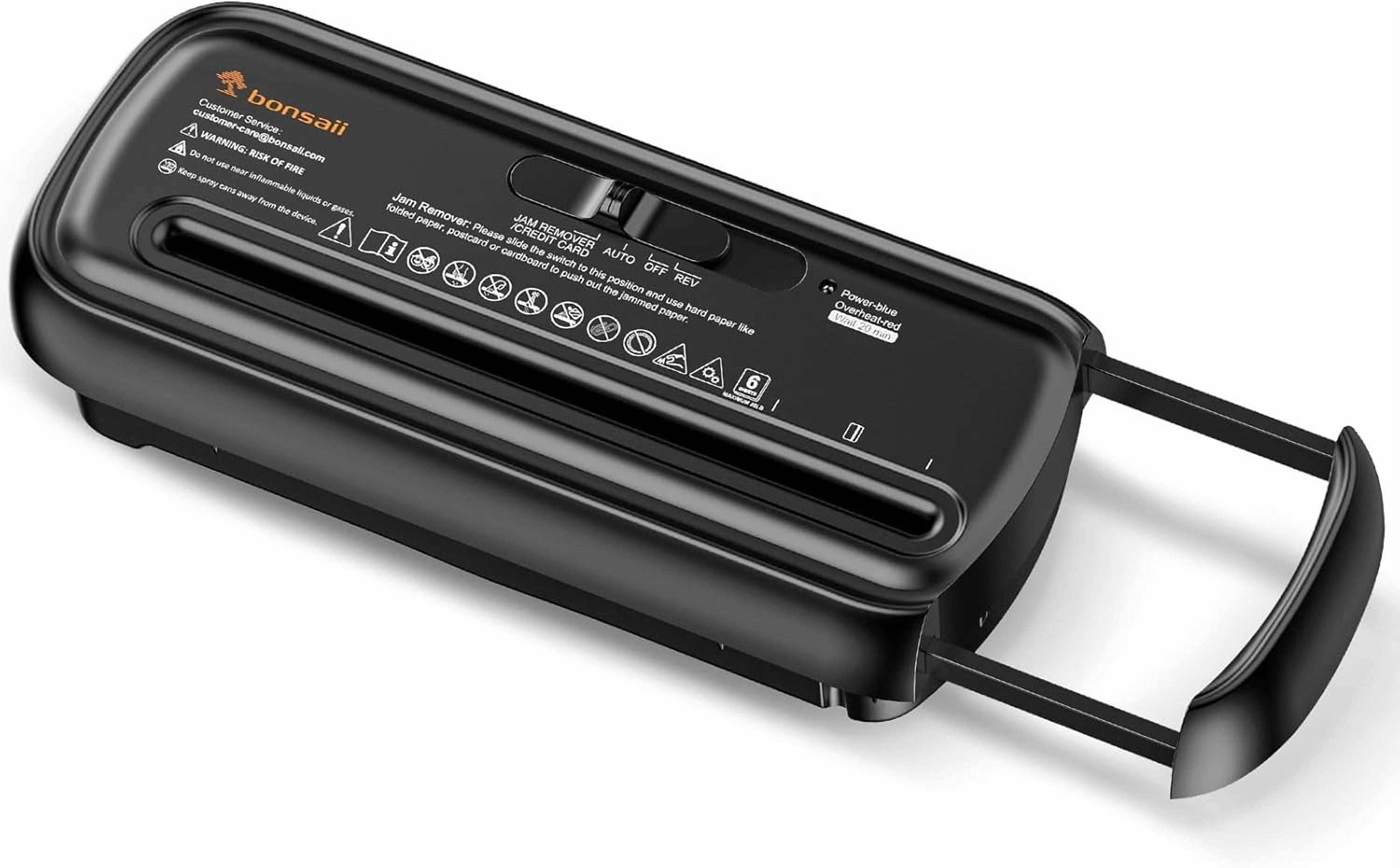 Paper Shredder for Home Use, 6 Sheet Strip Cut Small Paper Shredder ...