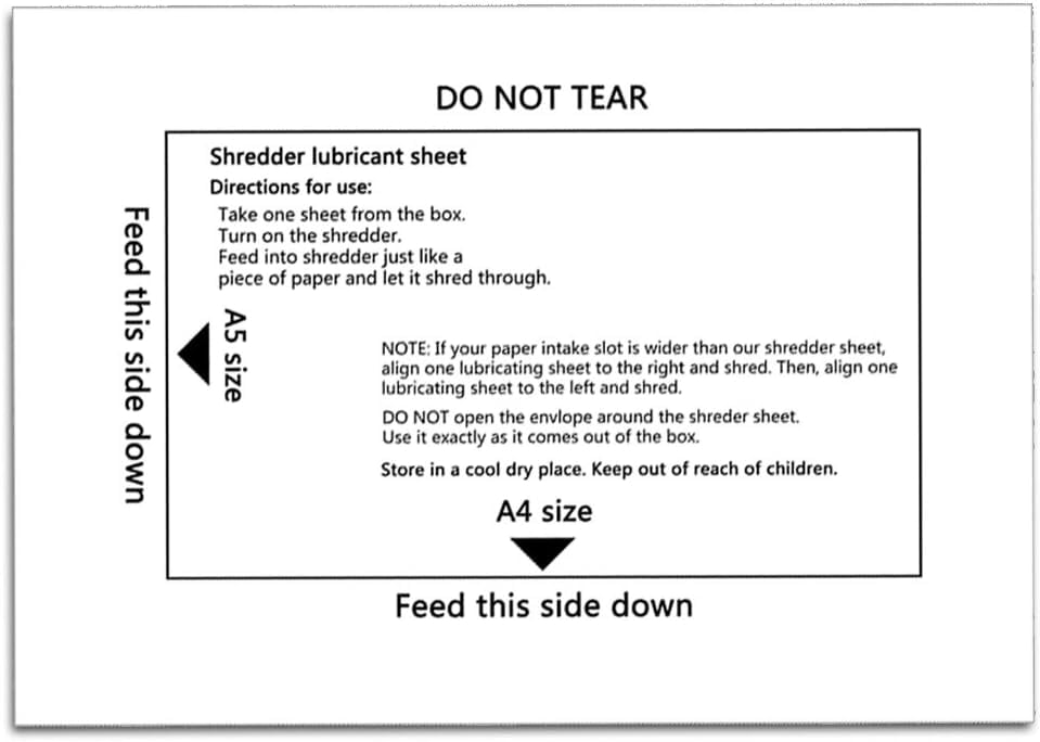 Paper Shredder Lubricant Sheets, Paper Shredder Sharpening ...