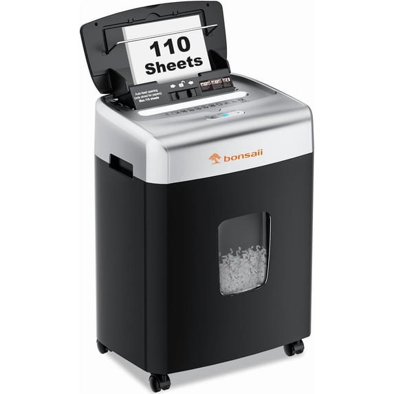 Paper Shredder for Office, 110-Sheet Autofeed Heavy Duty Shredder for ...